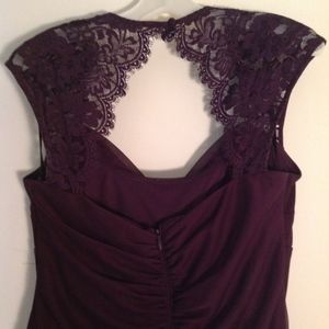 Dresses | Plum Lace Prom Dress | Poshmark
